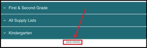 Accordion Element Finalsite Support