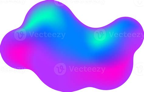 Gradient Blob Shape Abstract Organic Random Form Liquid Fluid