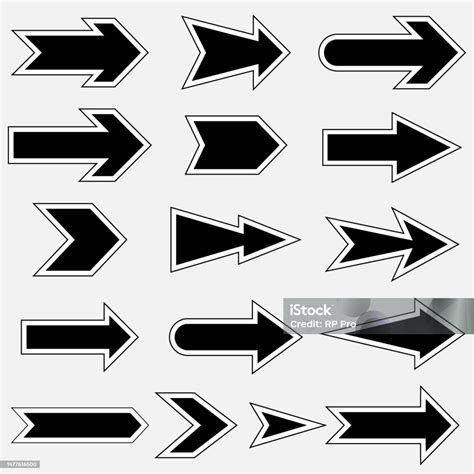 Set Of Vector Arrow Objects For Design Stock Illustration Download Image Now Arrow Symbol