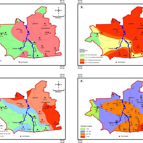 Map Of Spatial Distribution Of A Pollution Load Index Pli B Nemerow