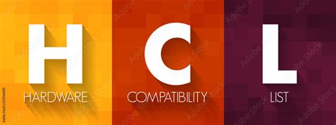 Vecteur Stock Hcl Hardware Compatibility List Is A Database Of Hardware Models And Their