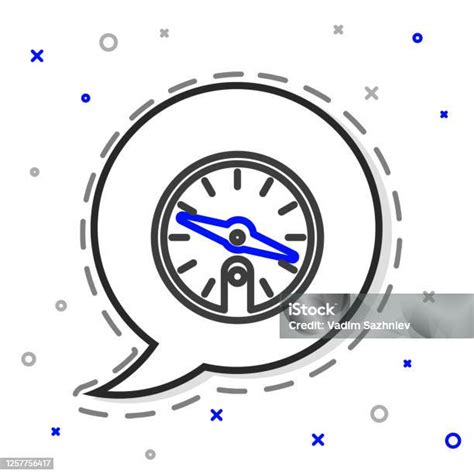 흰색 배경에 격리 된 라인 나침반 아이콘 윈드로즈 네비게이션 기호입니다 바람 장미 기호 다채로운 개요 개념 벡터 일러스트레이션