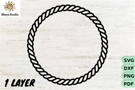 Rope Circle Frame Svg Rope Monogram Svg Digital Download Etsy