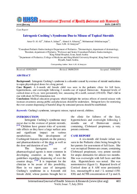 Pdf Lesson Of The Week Raised Cortisol Excretion Rate In Urine And