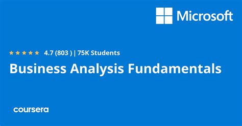 Business Analysis Fundamentals Coursera