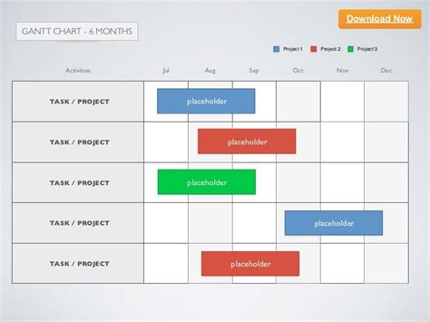 6 Month Gantt Chart Template
