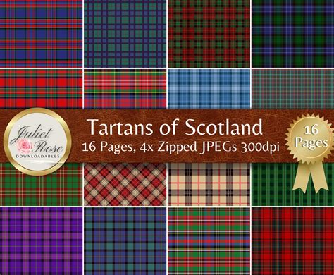 Tartans Of Scotland 16 Pages Of Seamless Tartans To Download And