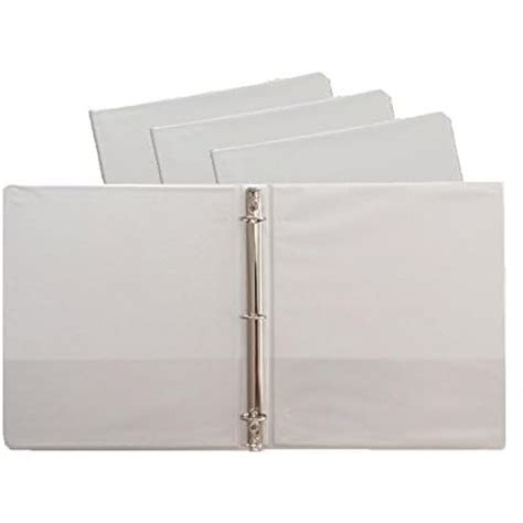 White Vinyl Standard 3 Ring Binders 1 Inch For 85 X 11 Sheets