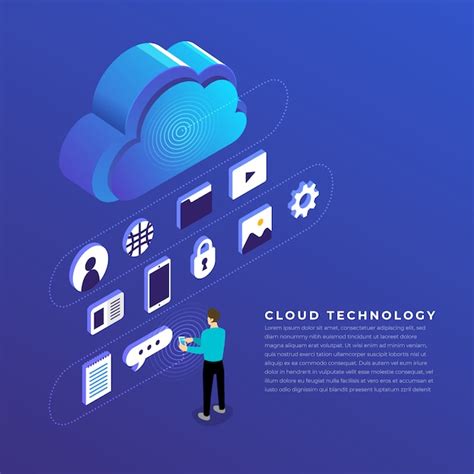 Premium Vector Concept Cloud Computing Technology Users Network
