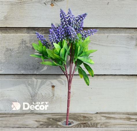 Лаванда искусственная куст 7 веток купить