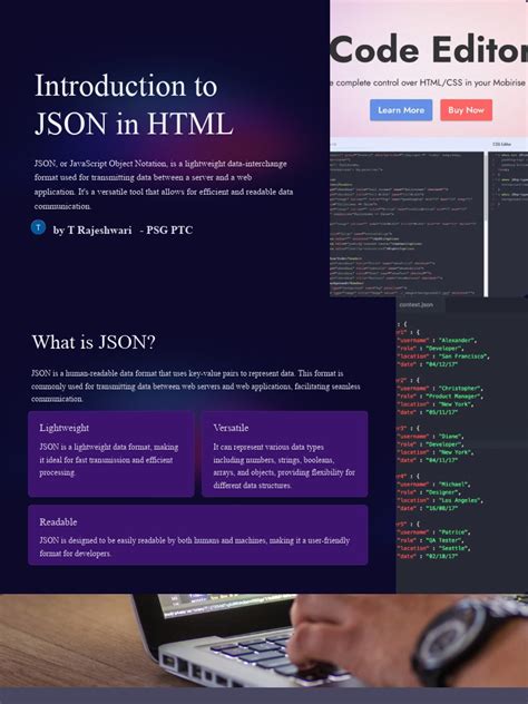 Introduction To Json In Html Pdf Json World Wide Web