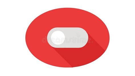 Oval Switch Button Icon Toggle Control User Interface Element Vector