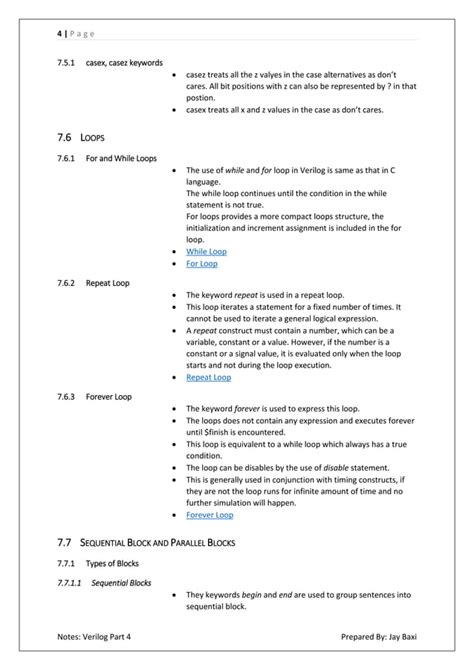 Notes Verilog Part 4 Behavioural Modelling Pdf