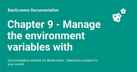 Chapter 9 Manage The Environment Variables With Dotenv BeeScreens