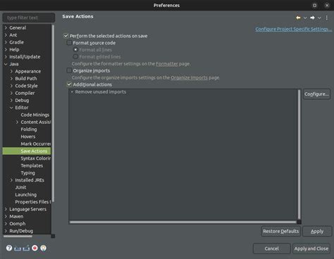 Customize Save Action In Eclipse Ide Owlcodeeu
