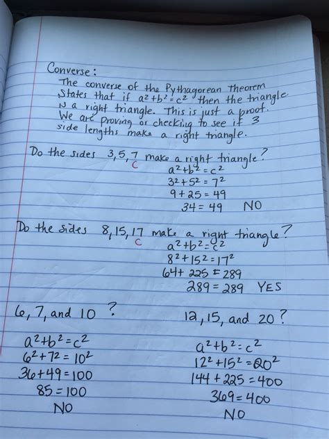 Unit Pythagorean Theorem North Junior High Th Grade Math