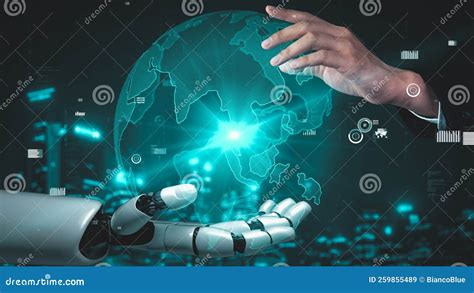 Futuristic Robot Artificial Intelligence Enlightening Ai Technology
