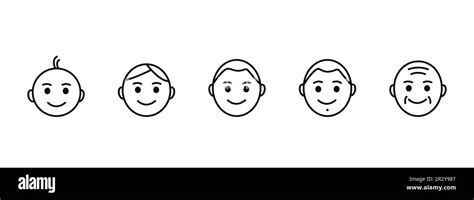 Different Age Icons Set Stock Vector Image Art Alamy