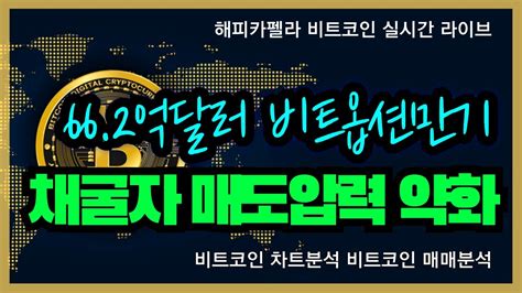 비트코인 실시간 채굴자 매도압력 약화 662억달러 상당 비트 옵션만기 628 점심💎비트코인 비트코인실시간 이더리움 리플 Cryptocurrency 차트분석