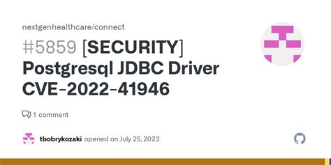 Security Postgresql Jdbc Driver Cve 2022 41946 · Issue 5859