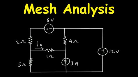 Mesh Analysis Example Problem Solution Easy Steps YouTube