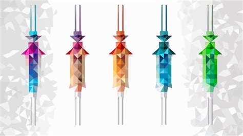 Abstract Mesh Syringe Model Triangle Icon Mosaic Premium Ai Generated Vector