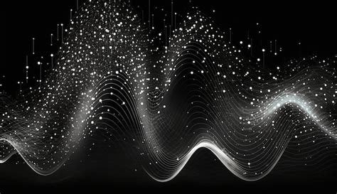 Premium Photo Sound Waves Dynamic Effect Illustration With Particle Wave Flow Ai Generative