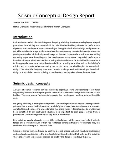 Seismic Conceptual Design Pdf Earthquake Engineering Strength Of Materials