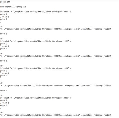 Need Script For Citrix Workspace Uninstallation Microsoft Qanda