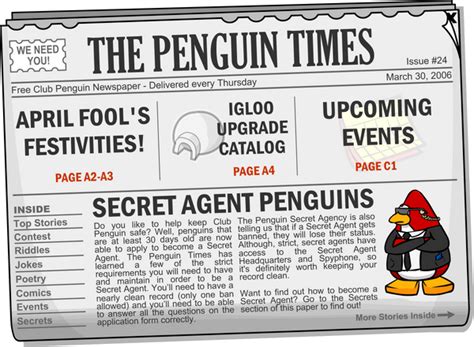 Club Penguin Timesissue 24 Club Penguin Wiki Fandom