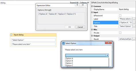 how do i create a drop down menu in the display where if user selects