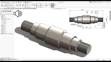 solidworks tutorial 2021 exercise 101 thread command step by step