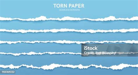 원활한 찢어진 종이 계층화 절연 찢어진 블루 색상입니다 투명 한 배경입니다 현실적인 템플릿입니다 심플한 모던 디자인 평면 스타일 벡터 일러스트입니다 0명에 대한 스톡 벡터