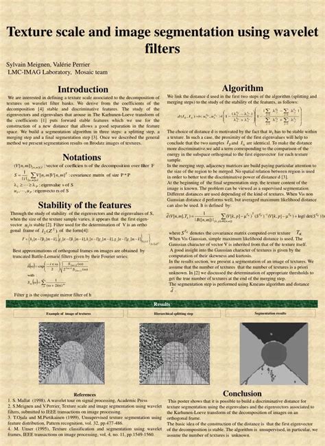 Ppt Texture Scale And Image Segmentation Using Wavelet Filters