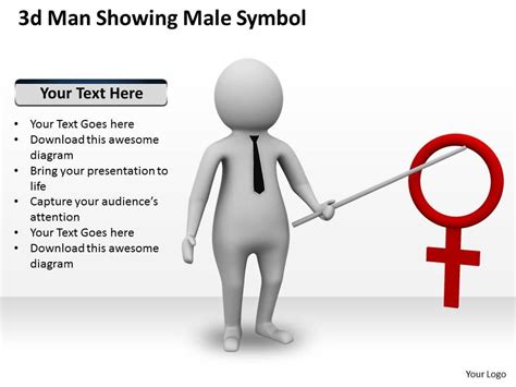 D Man Showing Male Symbol Ppt Graphics Icons Powerpoint PowerPoint Slide Images PPT Design