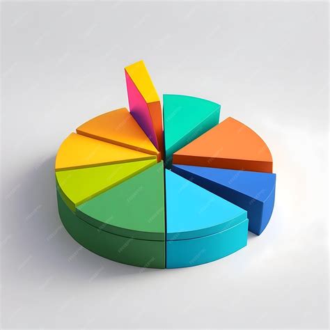 premium photo 3d pie chart illustration pie chart with depth