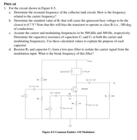 Solved PRELAB For The Circuit Shown In Figure Chegg