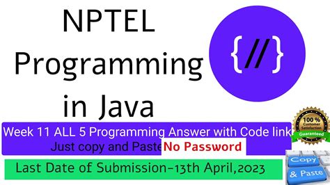 Nptel Programming In Java Week 11 All 5 Programming Assignment Answer