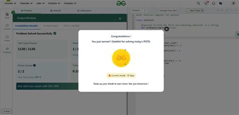Rishini Dharan T On Linkedin Geeksforgeeks Problemsolving