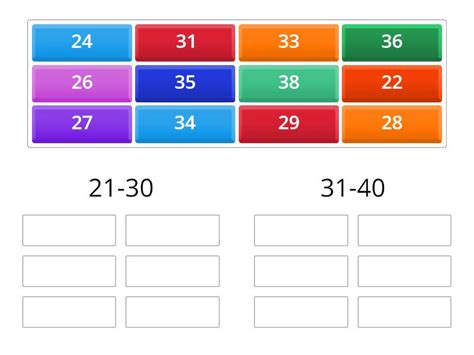 Sort Numbers Into Correct Range Group Sort