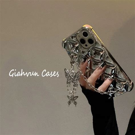 다이아몬드 도금 금속 나비 럭셔리 섹시 폰 체인 케이스 아이폰 13 11 12 프로 맥스 미니 X Xr Xs 7 8 플러스 S21 S22 울트라 Aliexpress