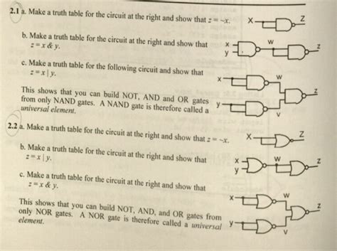 Solved A Make A Truth Table For The Circuit At The Right