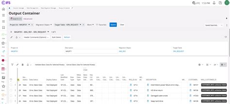 Basic Data Validation Error During Data Migration Using Ifs Data
