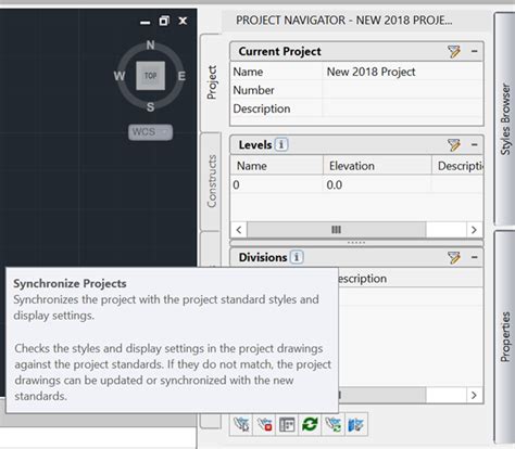 autocad architecture 2018 project standards sync broken by file upgrade