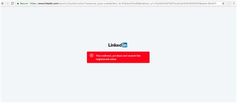Javascript The Redirecturi Issue In Linkedin Login Using React