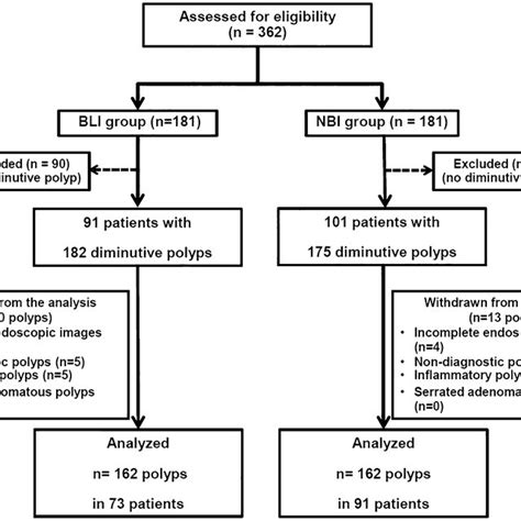 Study Flow Nbi Narrow Band Imaging Bli Blue Laser Imaging
