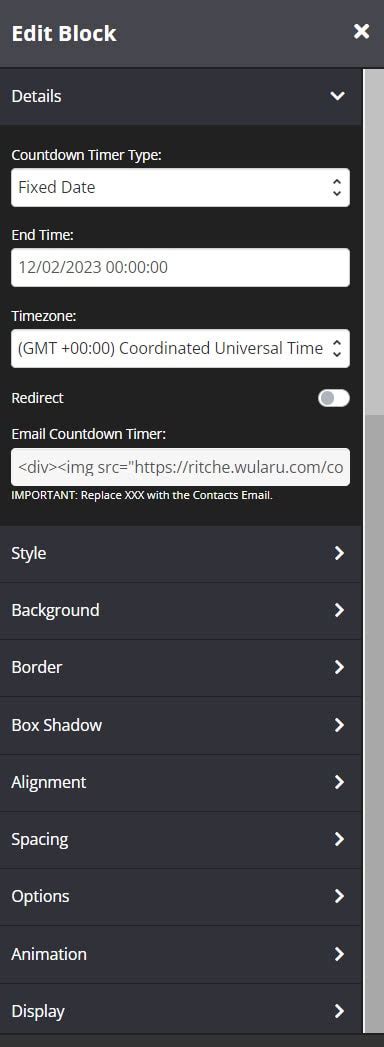 How To Setup A Countdown Timer Block KLEQ Help Center