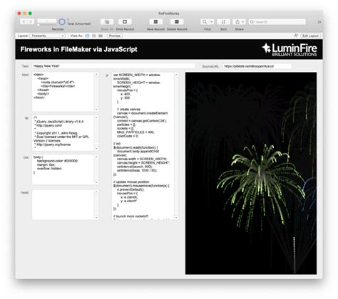 Fireworks For Claris Pro And Filemaker Pro Luminfire
