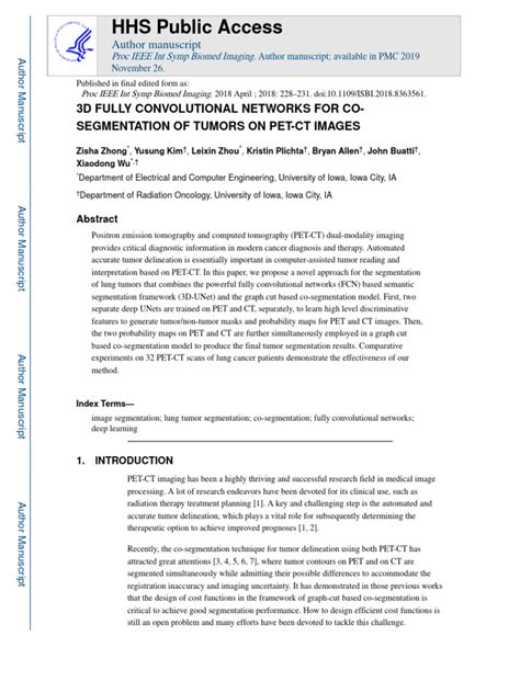 3d Fully Cnn Download Free Pdf Positron Emission Tomography Image Segmentation