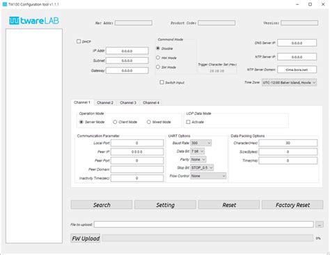 [4ch s2e] tw100xx 설정 프로그램 실행방법 twarelab